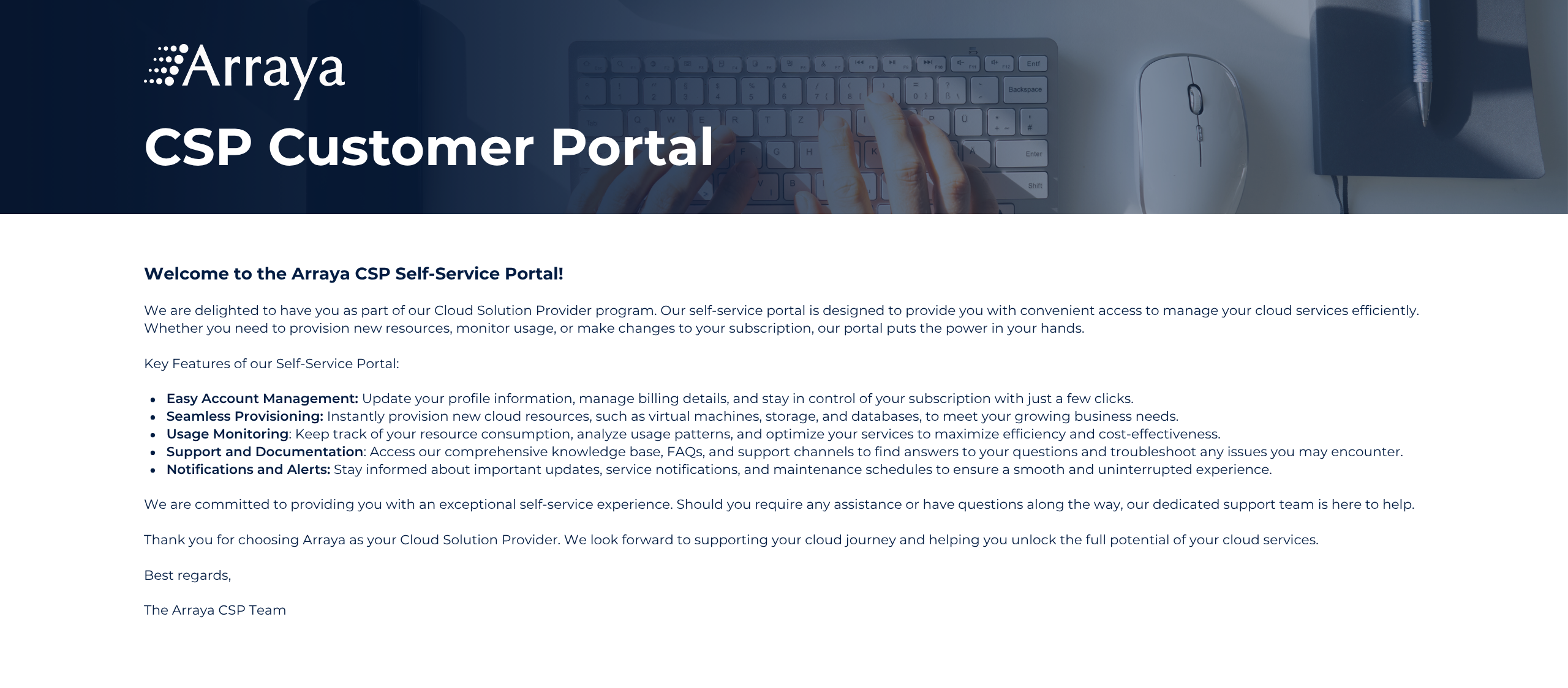 Arraya Solutions - home